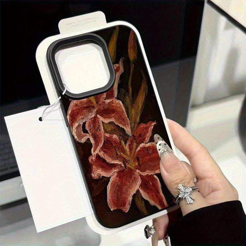 Oil Painting of Pink Lilies Suitable for TPU Patterns for Iphone 16 Pro ...