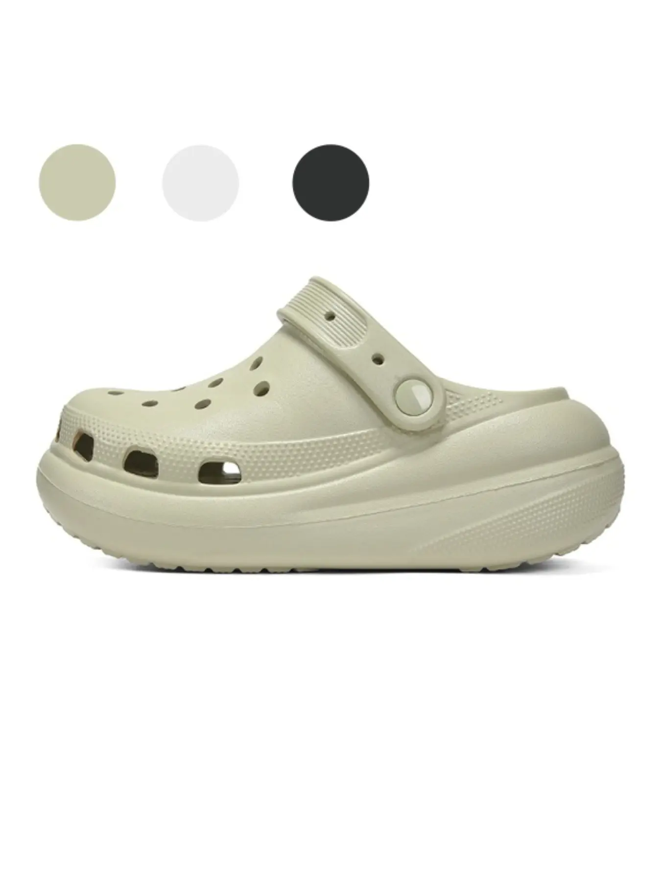 Unisex Platform Clogs: Minimalist White Design, Lightweight, Breathable ...