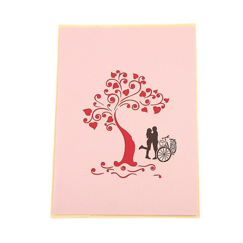 Pop-Up Anniversary Card, 3D Valentine's Day Card with Heart Tree and ...