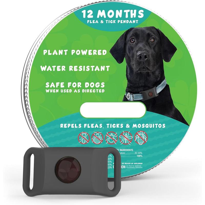 Grey Dog Tag, Flea and Tick Prevention Dogs - Waterproof Pendant Collar ...