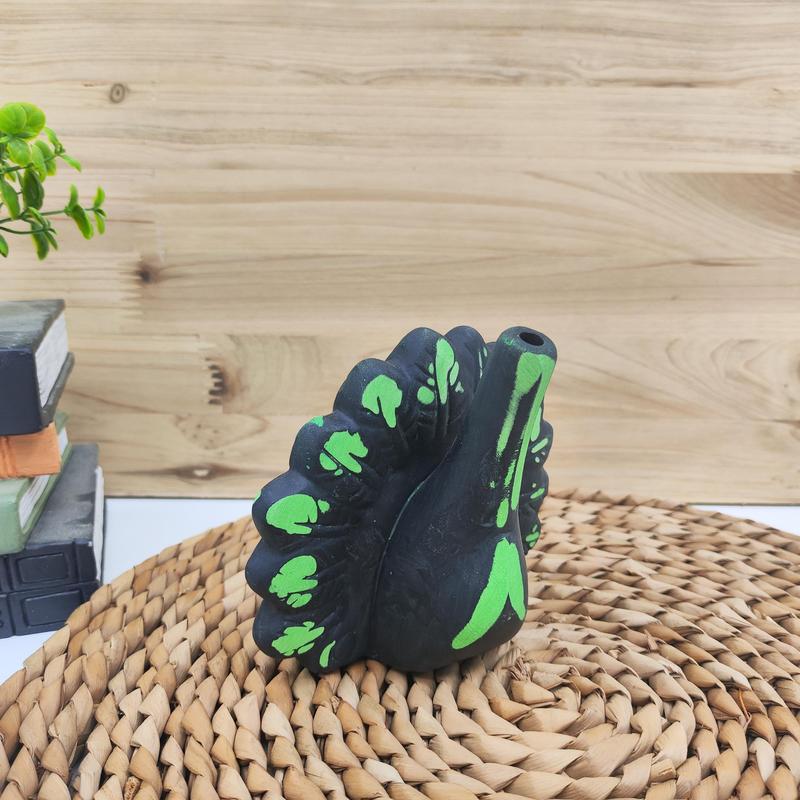 Ancient Aztec Death Whistle, Ceramic Wind Instrument with Lacquer ...