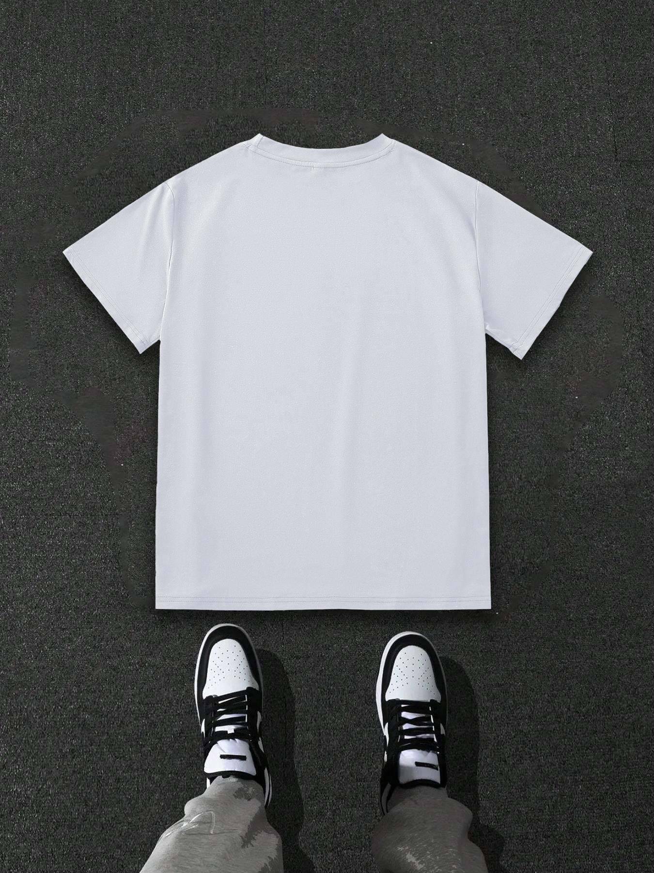 Vintage Graffiti Print Short Sleeve T-Shirt, American High Street ...