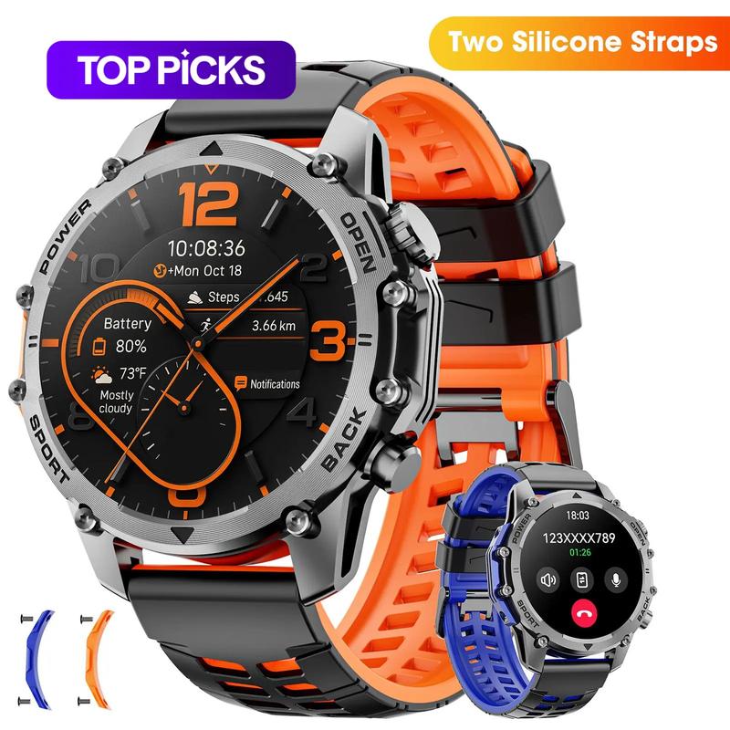 1.52'' HD Round Smartwatch for Men - Health Fitness Smartwatch - Make ...