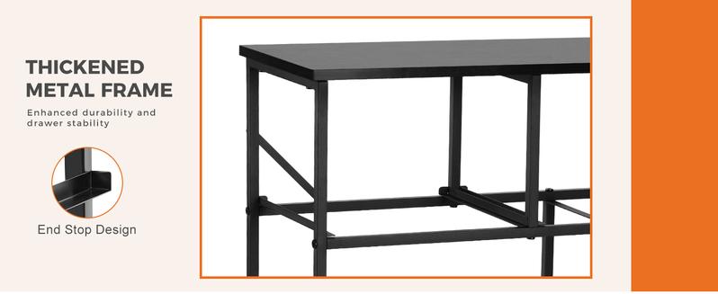 9-Drawer Fabric Dresser with Wooden Top, Storage Tower with Metal Frame ...