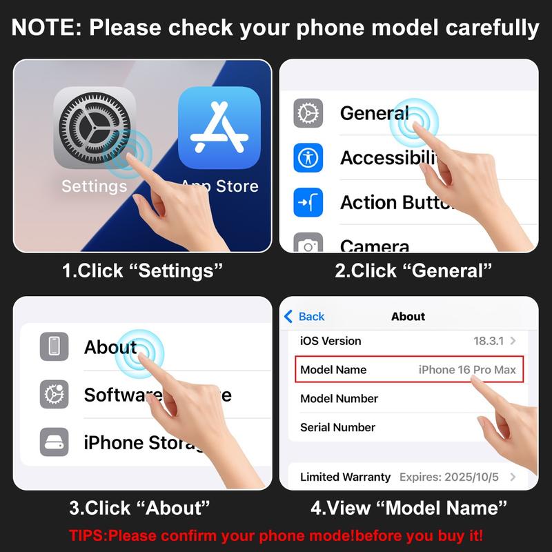 For iPhone 17 16 15 14 13 12 Pro Max with Camera Protector Case, 360 ...