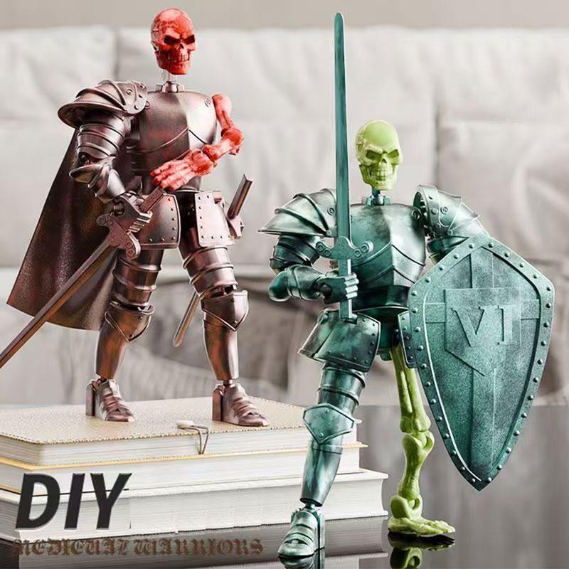 Medieval Knight Action Figure, Multi-joint Movable Knight Figure with ...