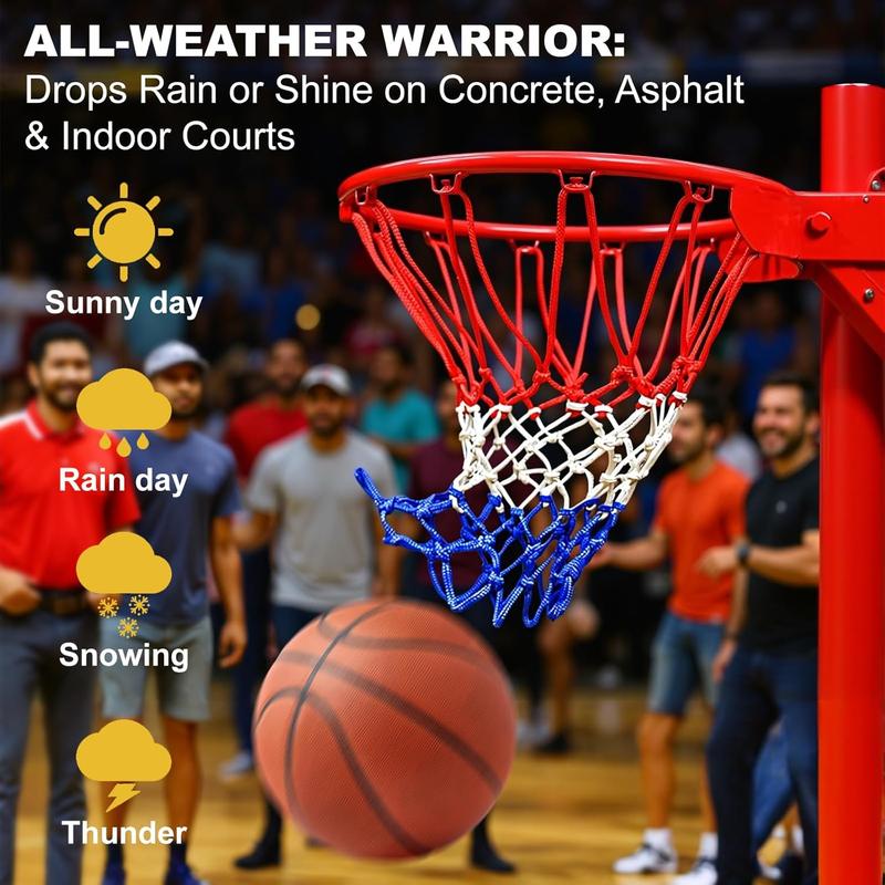 Basketball Net Heavy Duty 7.16oz Professional Grade, Weather Anti Whip ...