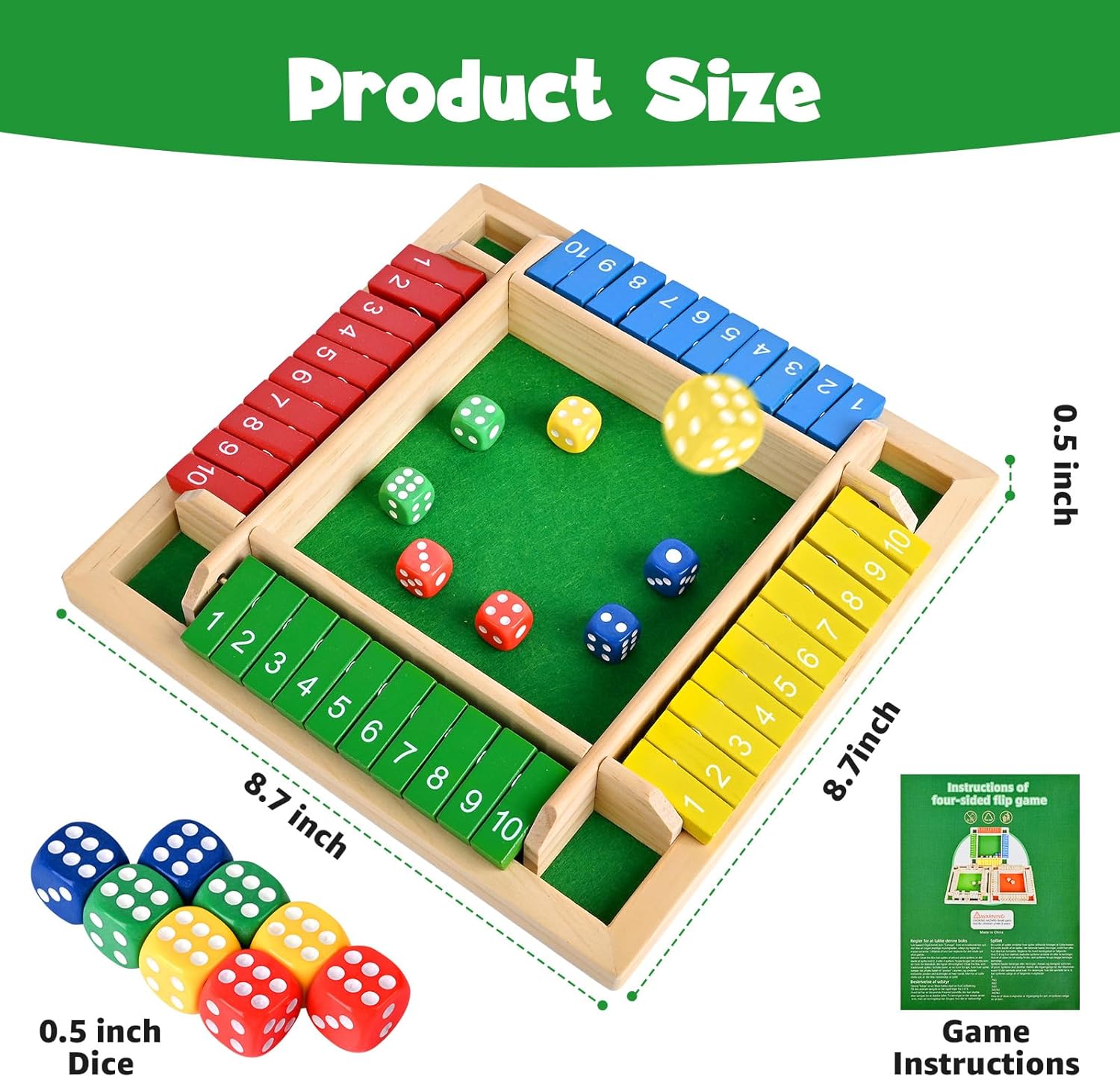 2-4 Player Family Wooden Board Games,Family Math Games for Adults and ...