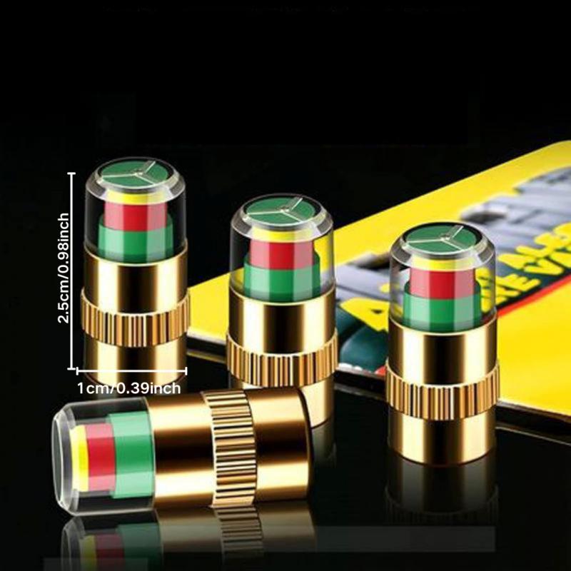 4Pcs Car Tire Pressure Monitor Valve Stem Caps Sensor Indicator 3 Color ...