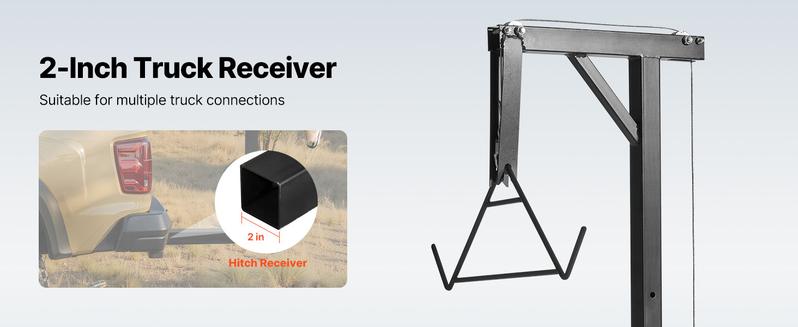 VEVOR Truck Hitch Game Hoist, 300 lbs Load Capacity, Hunting Deer Hoist ...
