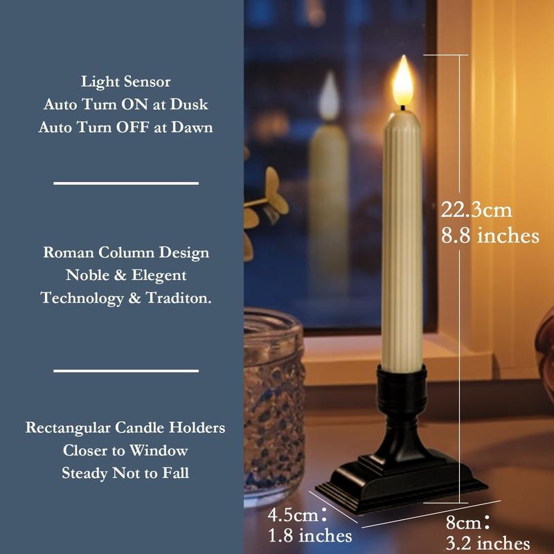 6 count Window Candles with Sensor Dusk to Dawn, Electric Window Candle ...