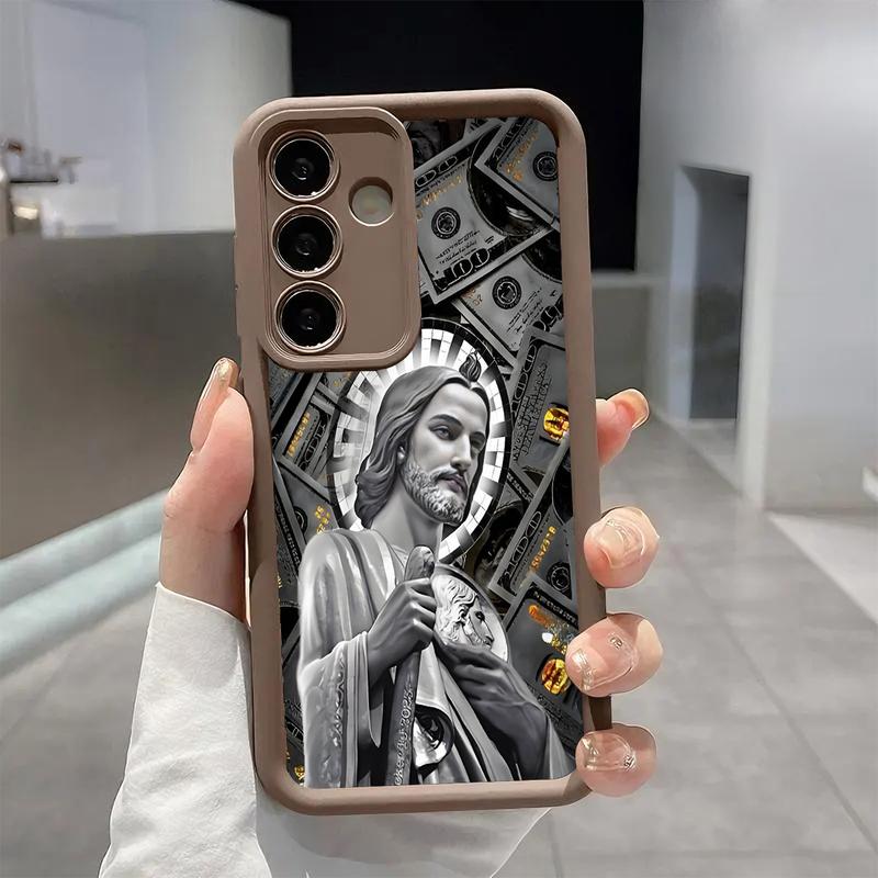 San Judas Tadeo Pattern Phone Case, Enhanced Camera Protection ...