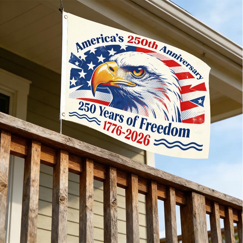 1pc America's 250Th Anniversary Bald Eagle American Flag Single-Sided ...