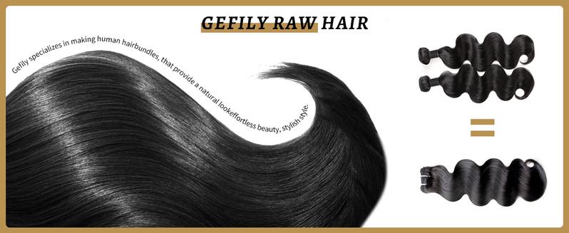 Gefily Body Wave Human Hair Weave Bundles 32 34 Inch100%Raw Indian Wavy ...