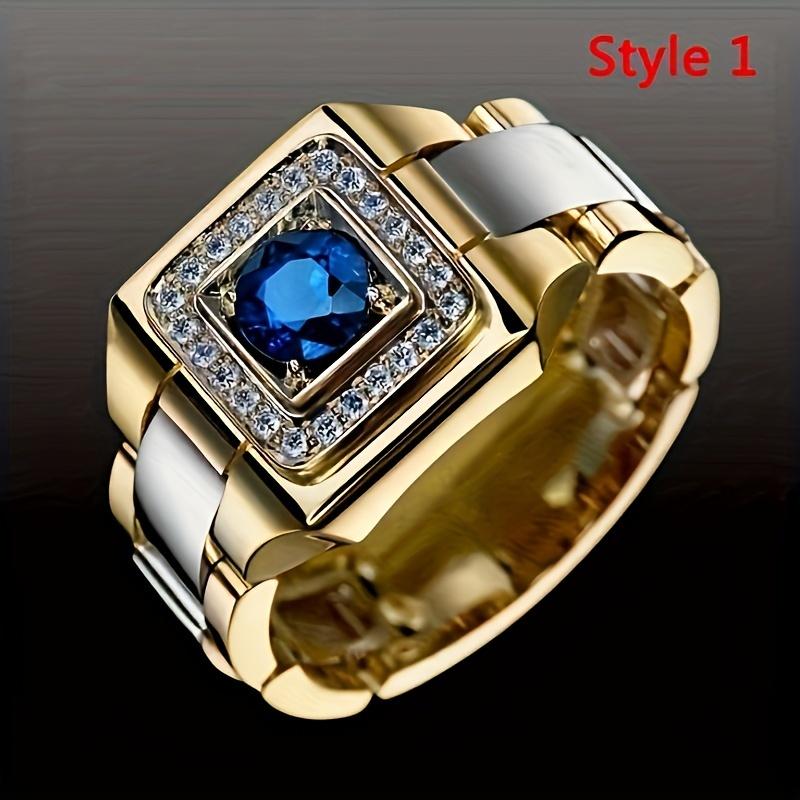 2025 New 4 Piece Set Luxury Men's Fashionable Business Rings ...