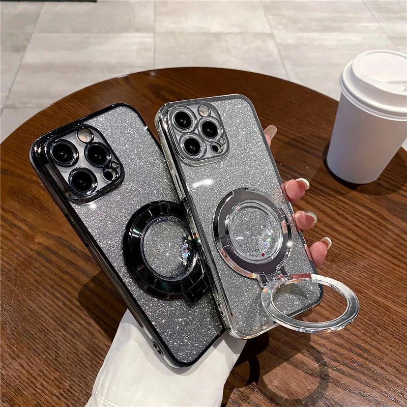 Light Luxury CreativityGlitter Quicksand Bracket Case For Huawei P30 ...