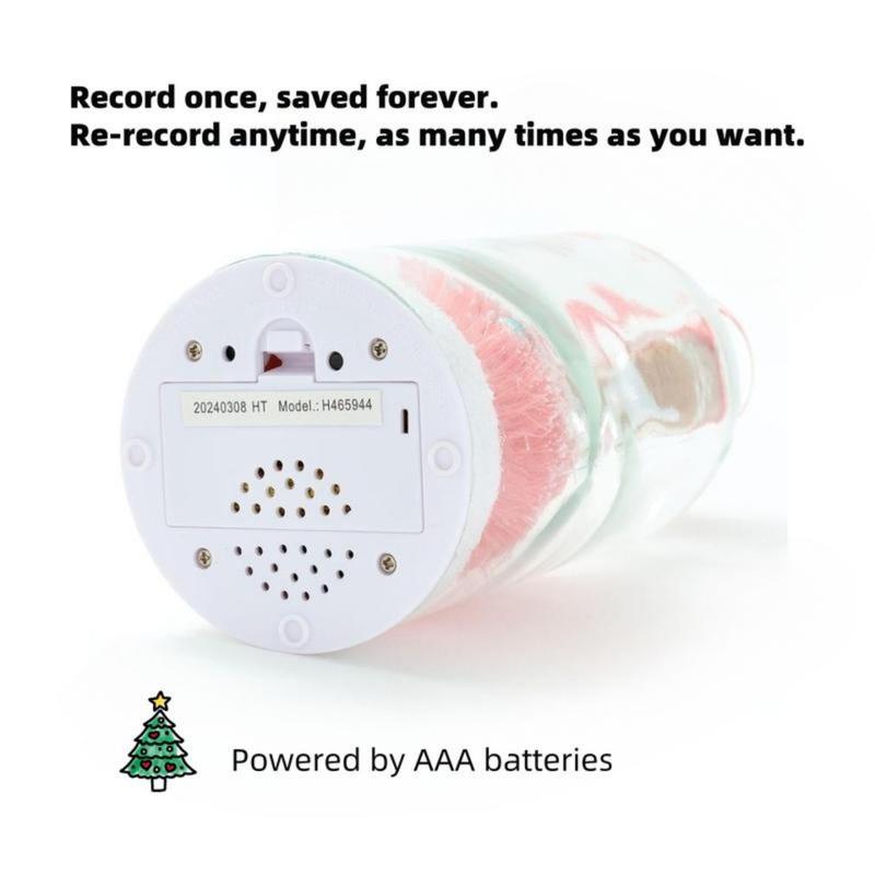 Recordable Message in a Bottle Christmas Tree Personalized Voice Glass ...