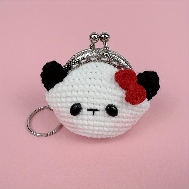 Adorable Crocheted Mini Animal Coin Pouches with Keychain - Cute Bunny ...