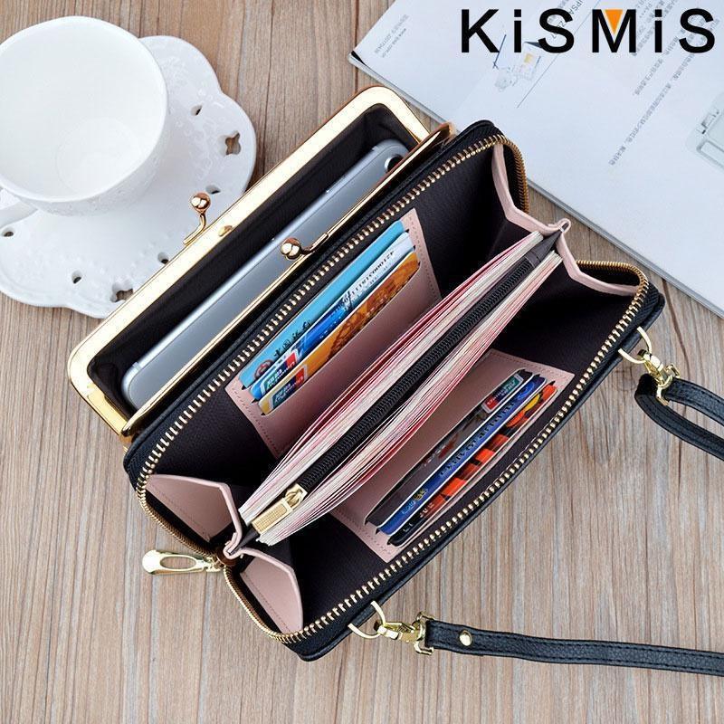 Ladies' 2-Layer Phone Wallet Convertible Crossbody Bag - Magnetic ...