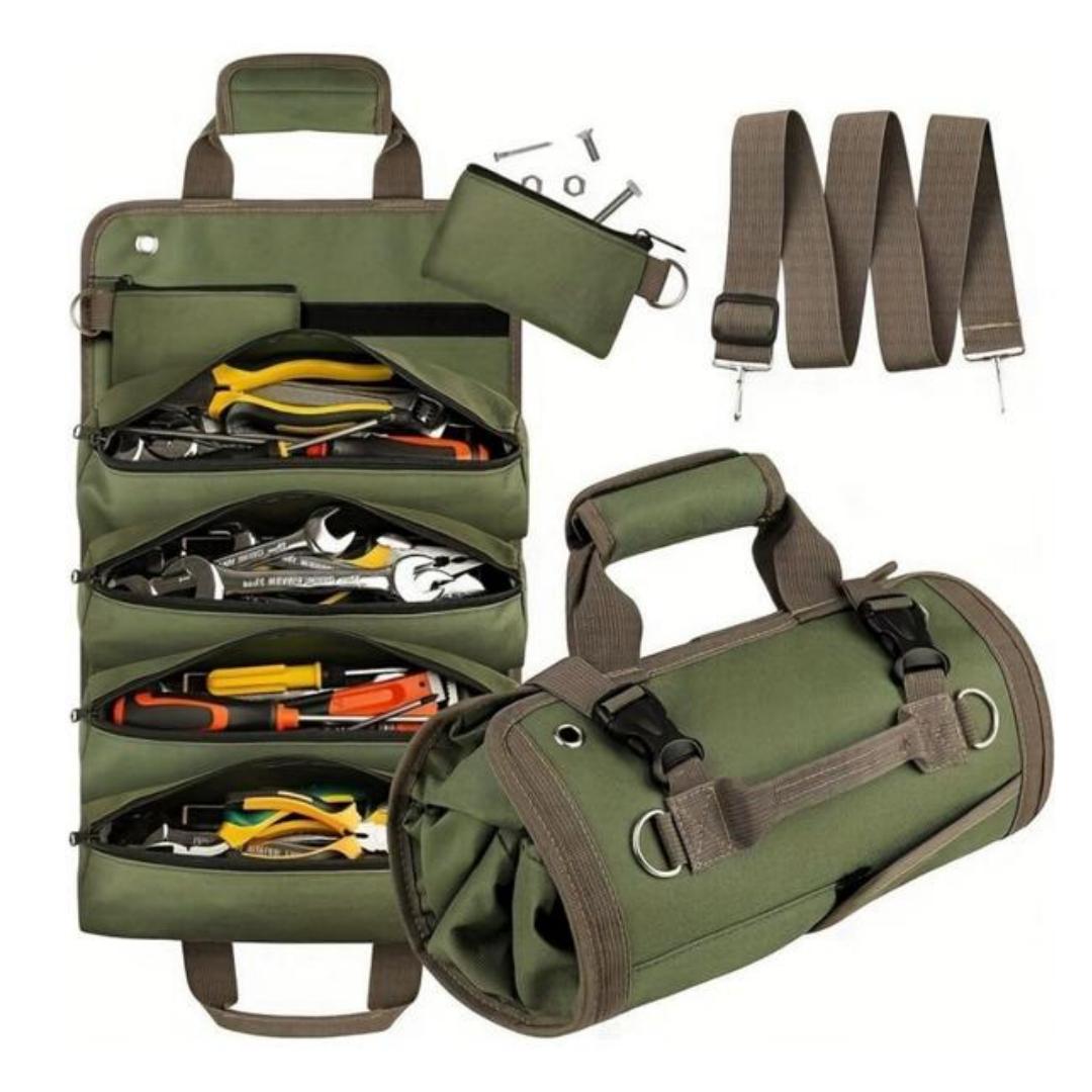 1Pcs Tool Organizer Bag Tool Roll Up Bag w/Detachable Pockets. Gifts ...