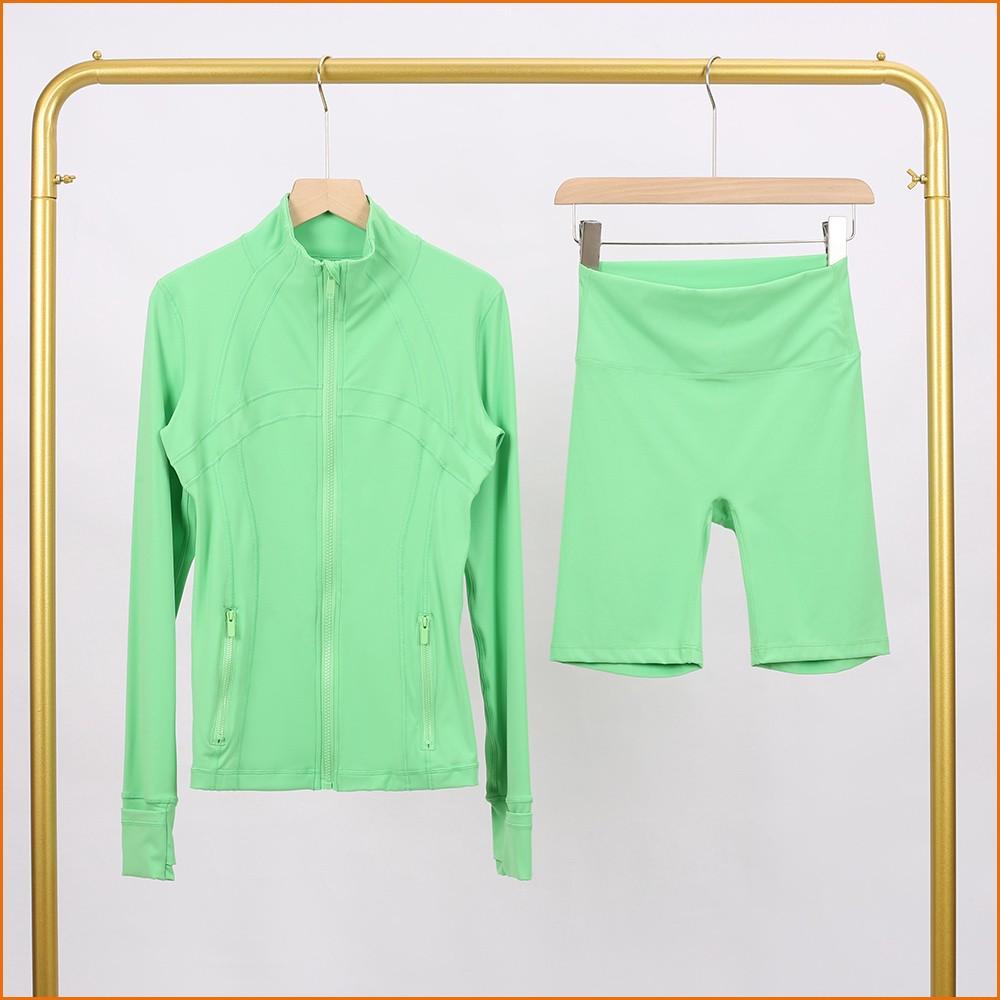 High-Waisted Yoga Set | Stretchy & Moisture-Wicking | Stand-Collar ...