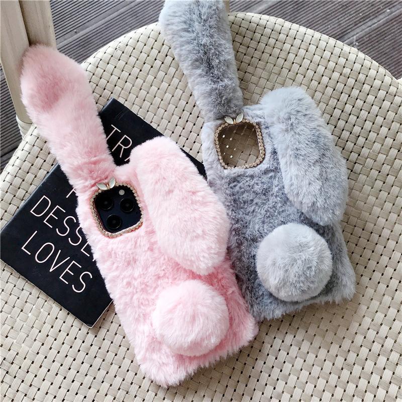 Fashion Soft Plush Kawaii Shockproof Smartphone Case For iPhone 11 12 13 14 15 16 Pro Max Plus ...