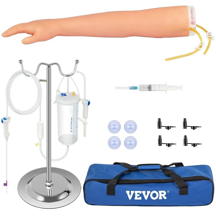 VEVOR Phlebotomy Practice Kit, IV Venipuncture Intravenous Training Kit ...