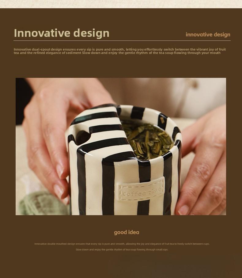 Colorful Striped Handheld Ceramic Coffee Cup for Home and Office ...