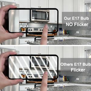 E17 LED Bulb Dimmable, 7W Microwave Over Stove Bulb, 120V 60W ...