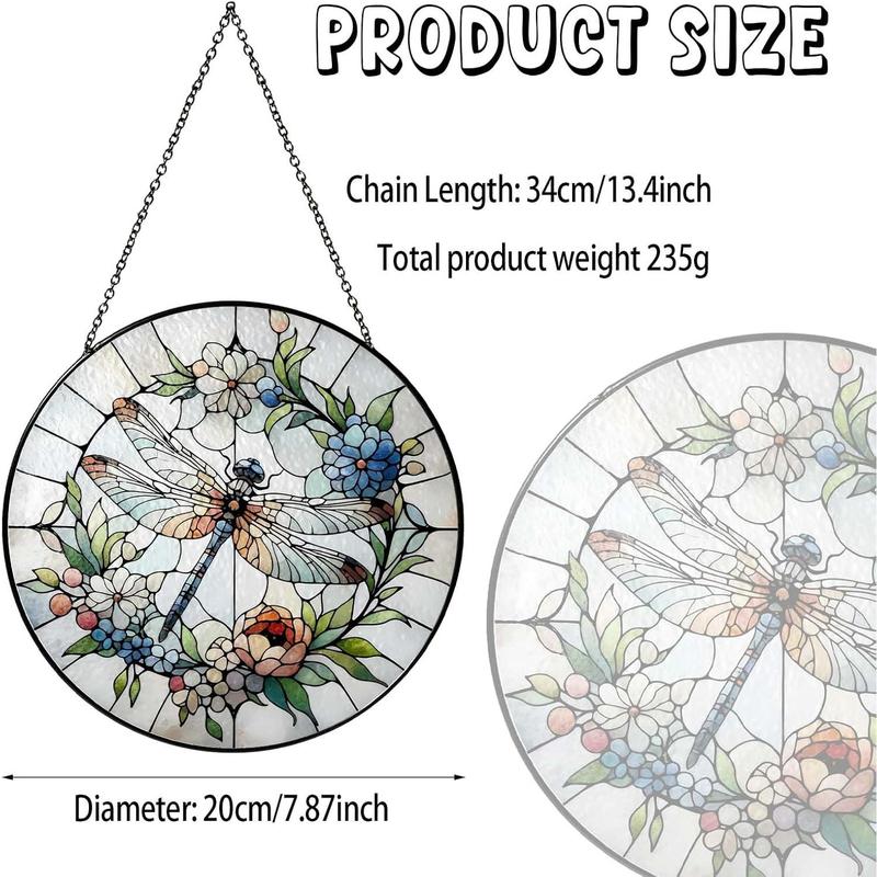 Dragonfly Sun Catcher Stained Glass Window Hanging Sun Catchers Indoor ...