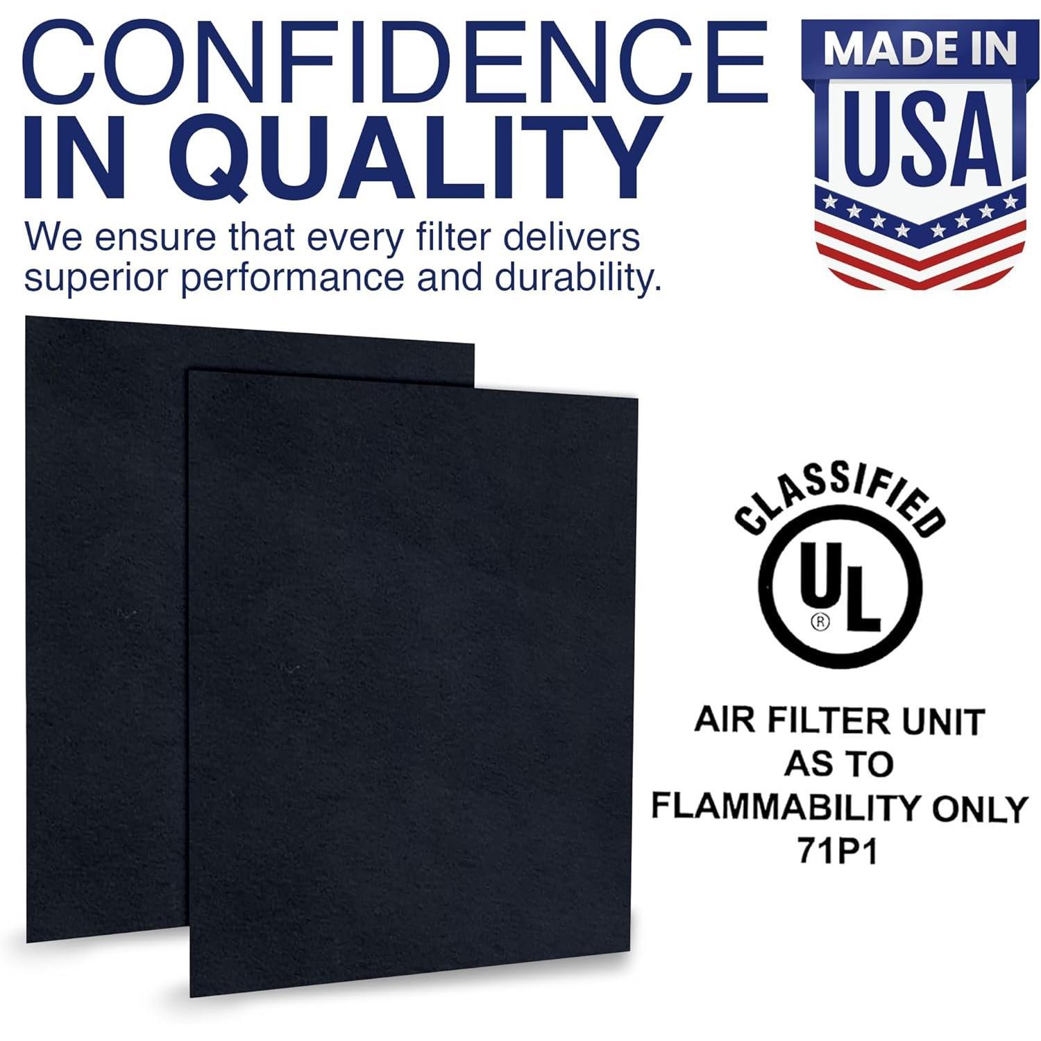Cut To Fit Filter - Carbon Pad Pre Filter for Purifiers, AC, Furnace ...
