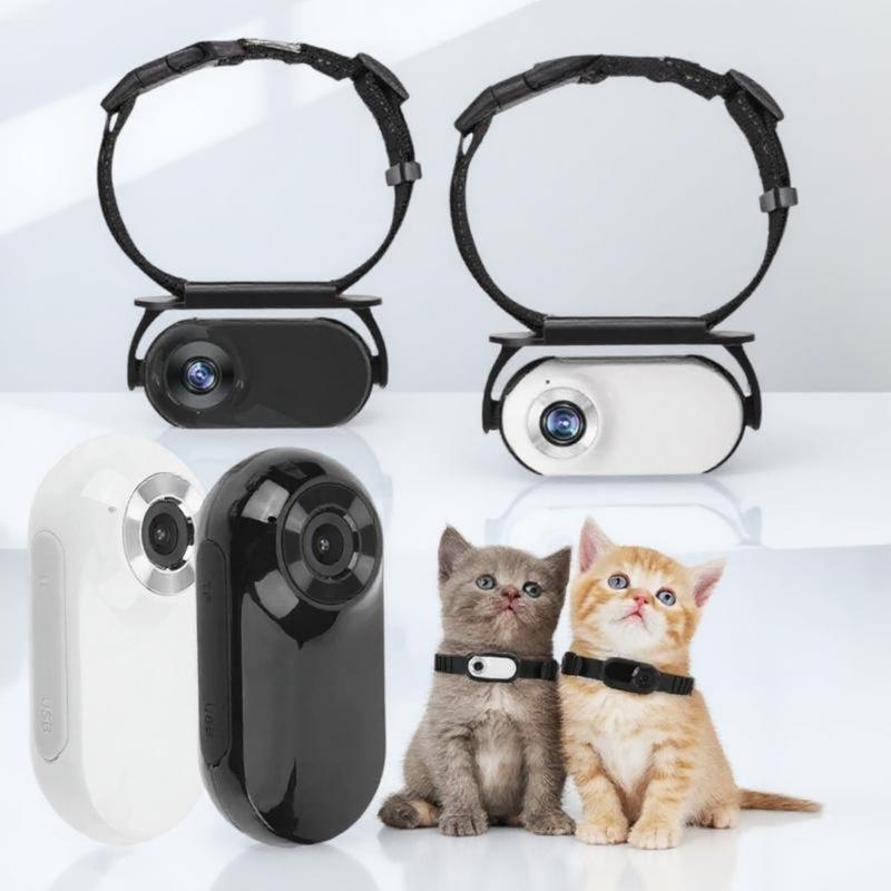1080P HD Mini Pet Collar Camera Wireless Waterproof Action Cam with ...