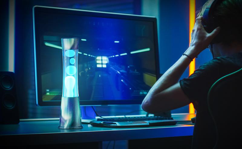 Liquid Motion Lamps - Aurora Blue Liquid / White Wax, Beautiful Lamp ...