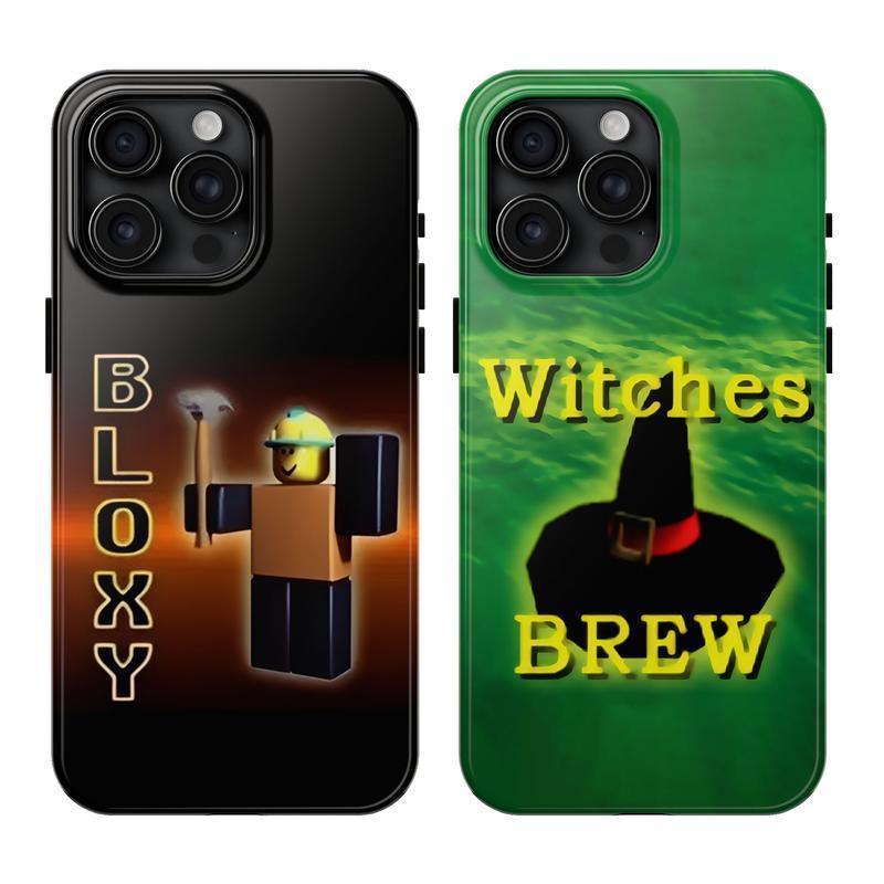 Roblox Bloxy Cola and Witches Brew themed Bloxy phone cases, compatible ...