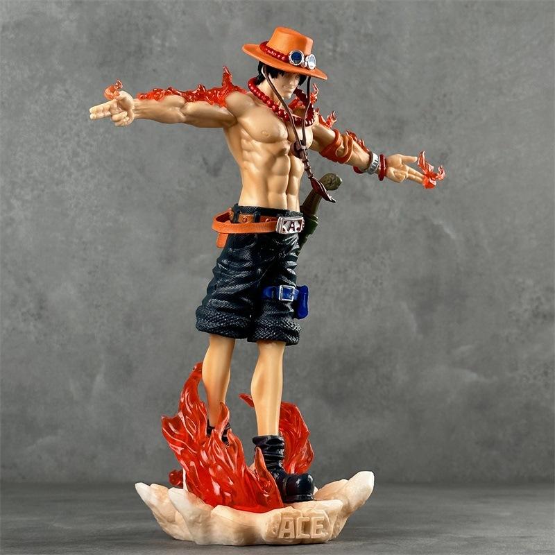 One Piece Arms Out Cross Ace Figure Anime Model Case Toy Decoration ...