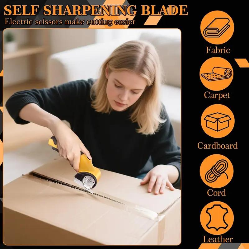 Wireless Electric Scissors USB Rechargeable Ergonomic Non-Slip Handle ...