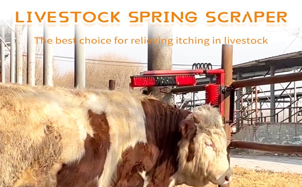 Livestock Scratch Brush With Spring Iron Holder,Animal Back Scratching ...
