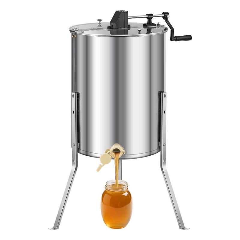 VEVOR Honey Extractor, 6 Frame Manual Honey Spinner with Transparent ...