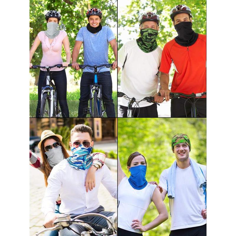 6 Pack Neck Gaiter Balaclava Gator Face Mask UV Protection Breathable ...