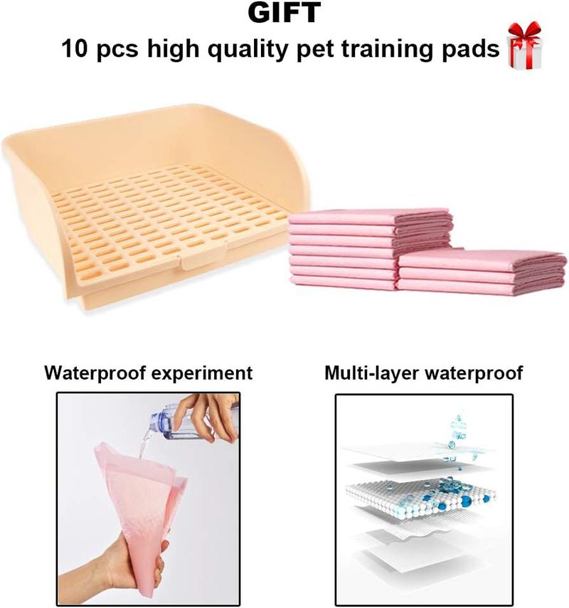 17"x13" Litter Box with 10 count Bonus Pads, High Sided Plastic Guinea ...