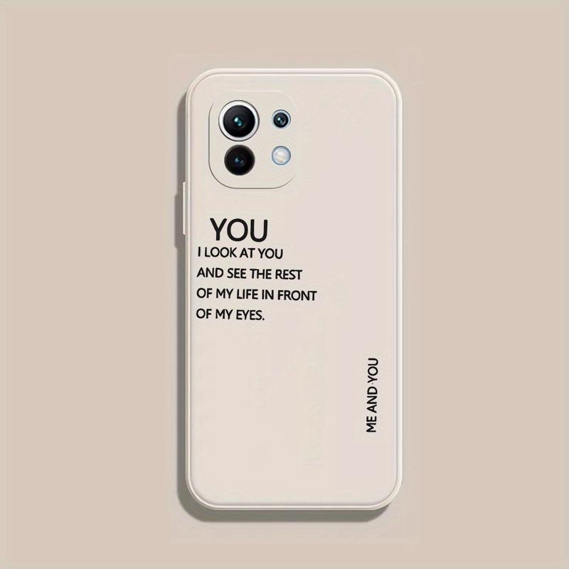 Phone case with couple pattern and English letters, suitable for iPhone ...