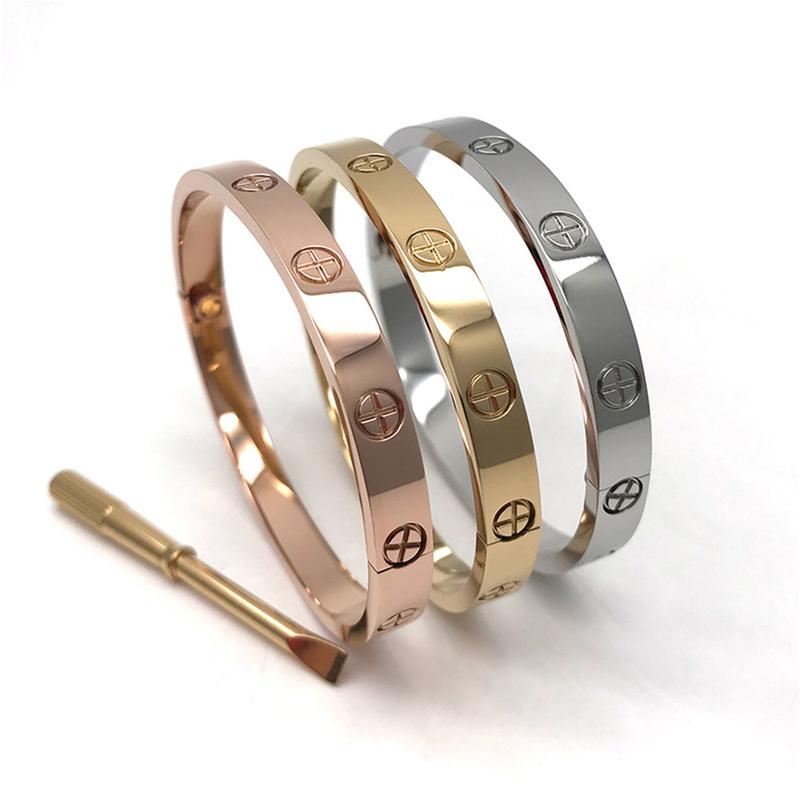 Luxury stainless steel love man bracelet for couple with screwdriver ...