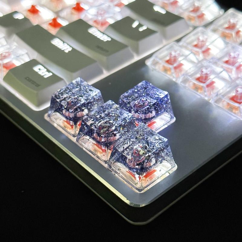 4Pcs High Quality Hot Sale Colorful Translucent Key Caps Cross Shaft ...