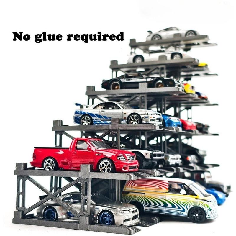 Modular 1:64 Scale Parking Garage Display - Expandable Multi-Level Rack ...