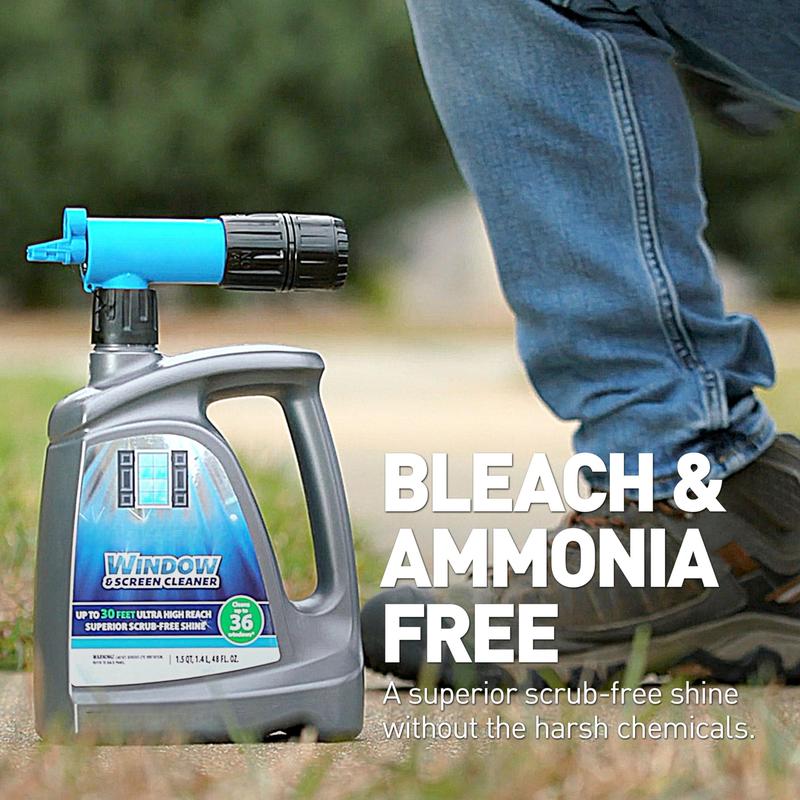 Window Screen Cleaner - Outdoor Spray Hose Attachment; No Scrubbing ...