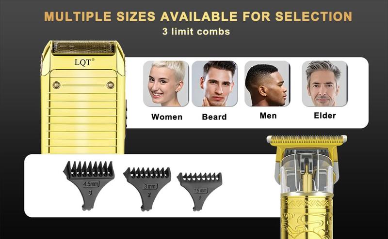 Men's Grooming Kit Set, Wireless USB Rechargeable Beard Trimmer ...