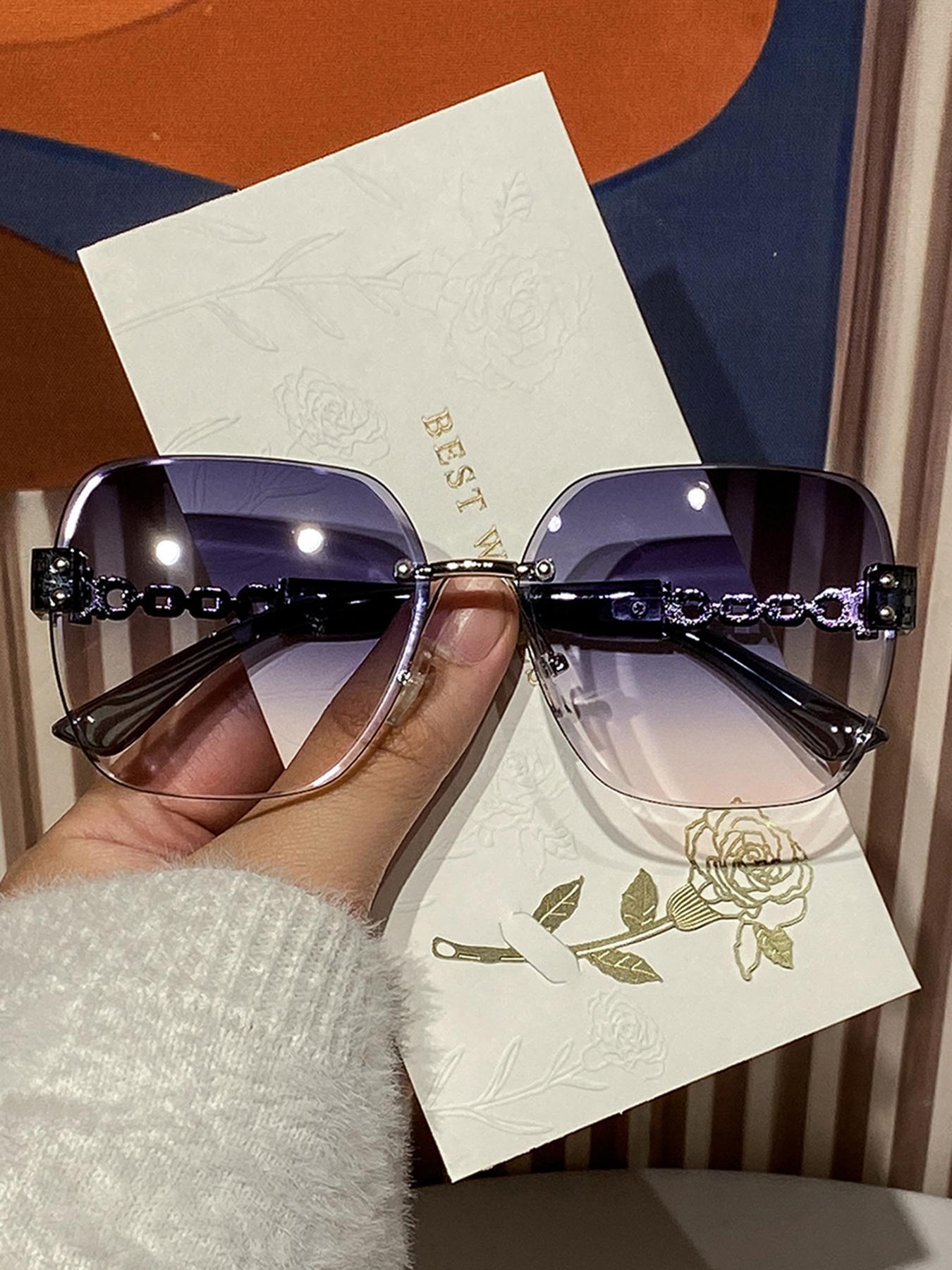 Chain Decor Sunglasses - Trendy Casual Fashion Accessories - TikTok Shop