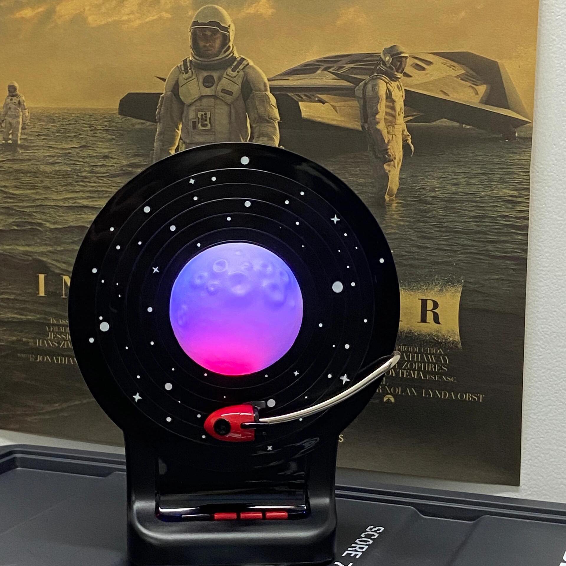 Galaxy Surround Space Theme Speaker, Portable Record Shape Speaker with ...
