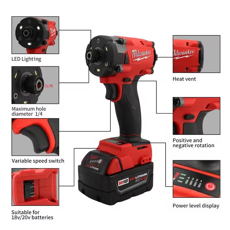 Milwaukee 2025 M18 Brushless 1/2 inch Impact Wrench| 300N·m Max Torque ...