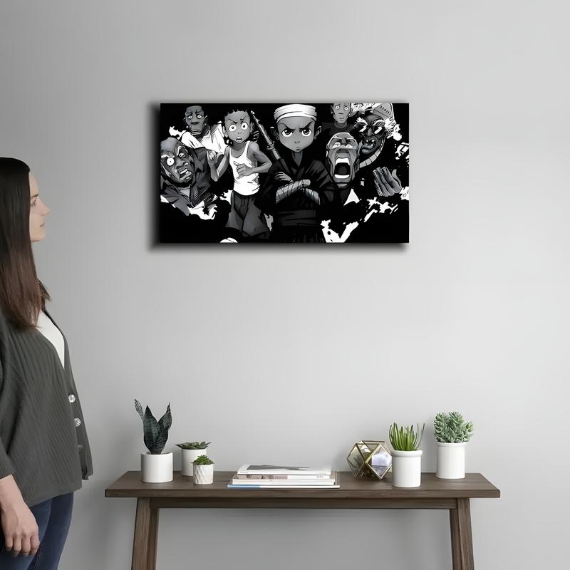 Boondocks Black Cartoon Wrapped Canvas Decor Painting Canvas Wall Art ...